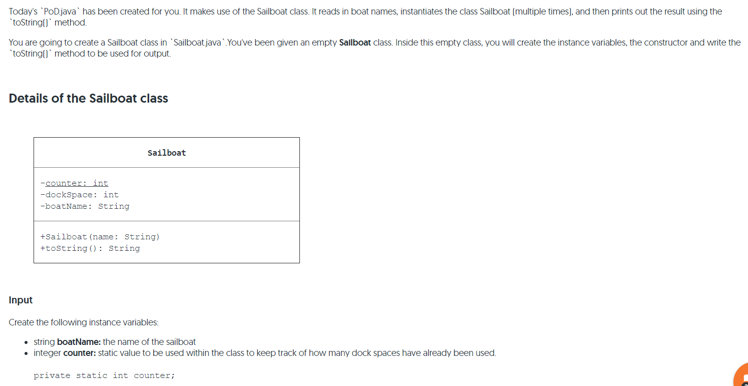 Solved Hello, I need help with my Java assignment. I think | Chegg.com