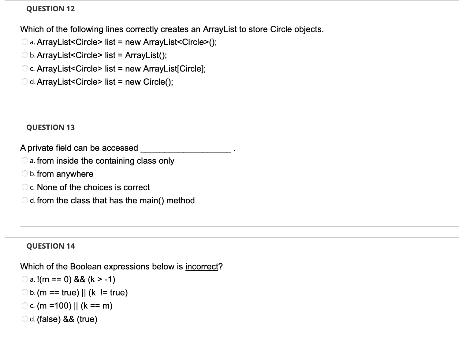 Solved QUESTION 12Which of the following lines correctly | Chegg.com