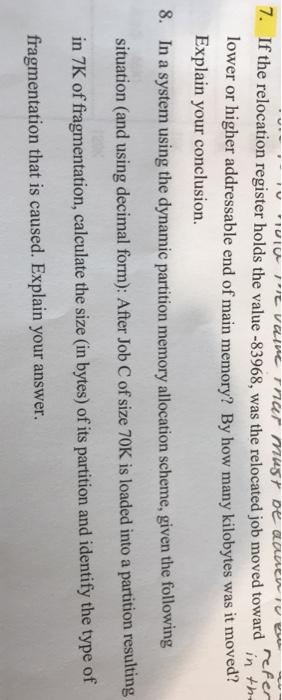 Solved If the relocation register holds the value -83968, | Chegg.com