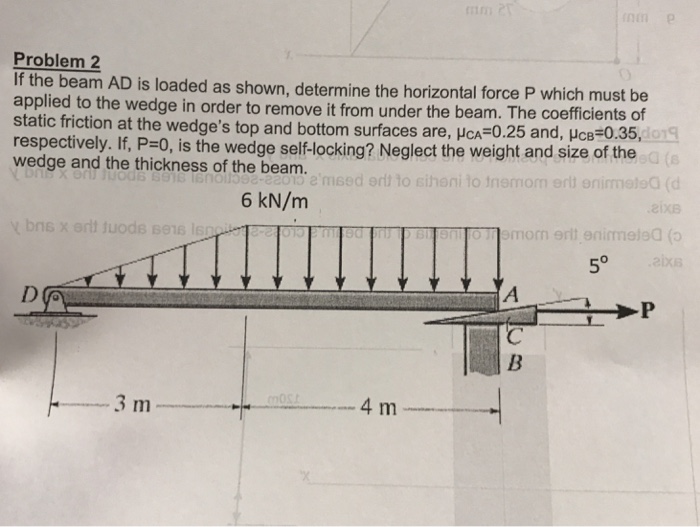 Solved If the beam AD is loaded as shown, determine the | Chegg.com