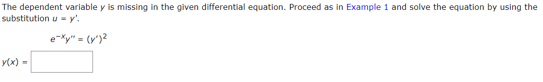 Solved The dependent variable y is missing in the given | Chegg.com
