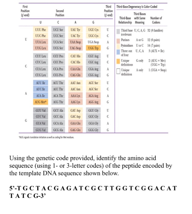 Solved First hird Third-Base Degeneracy ls Color Coded Third | Chegg.com