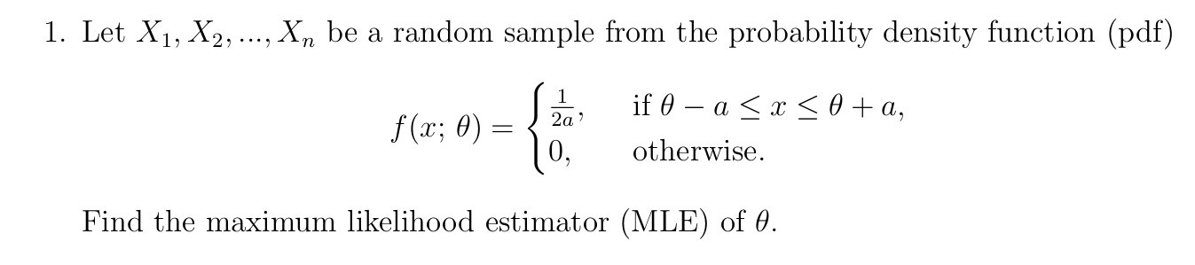 Solved Let x1,x2,dots,xn be ﻿a random sample from the | Chegg.com