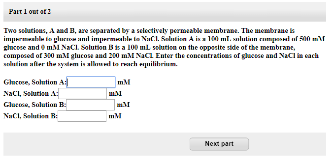 Solved Two solutions, A and B, are separated by a | Chegg.com