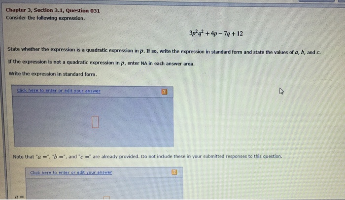 Solved Chapter 3, Section 3.1, Question 031 Consider the | Chegg.com