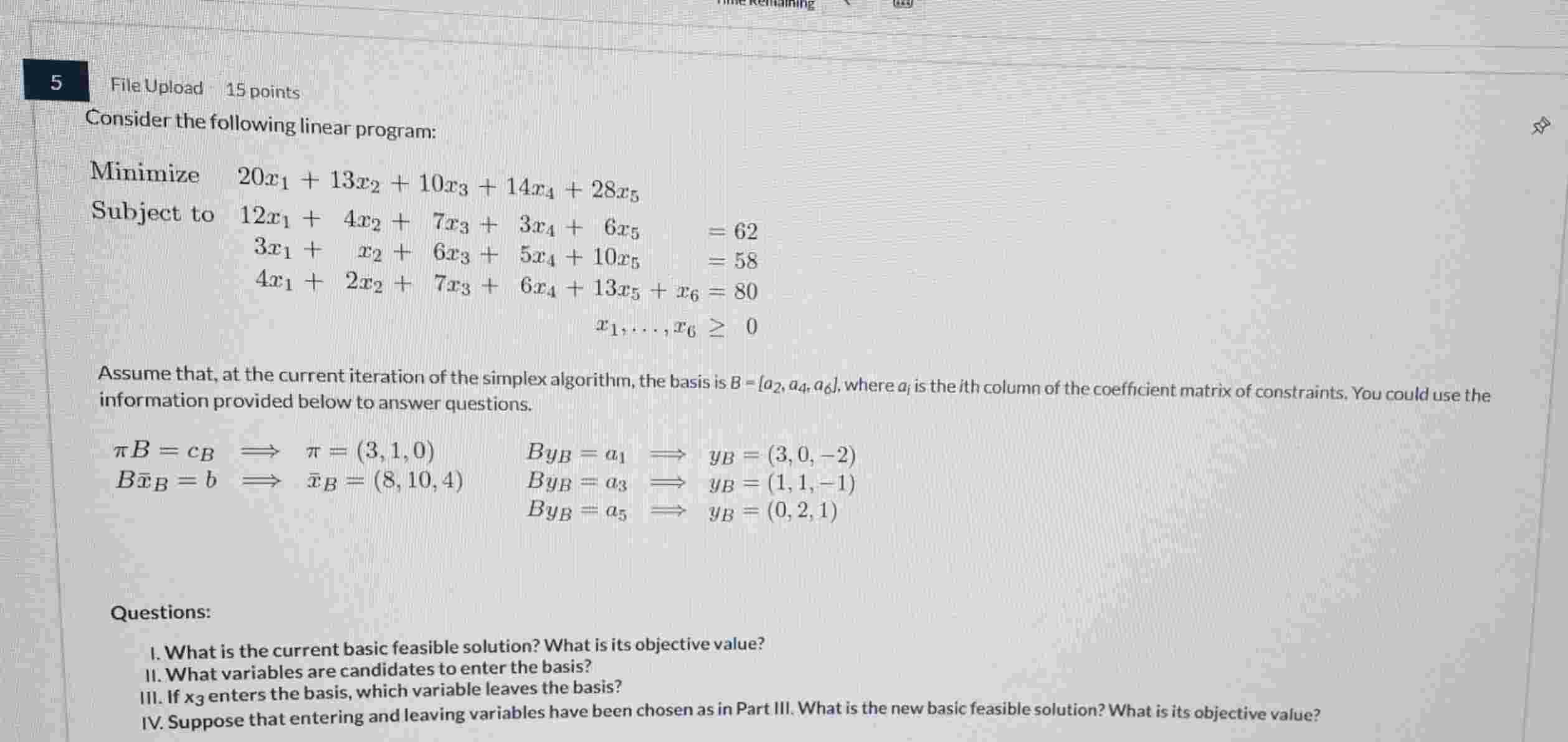Solved Consider the following linear program:Minimize | Chegg.com