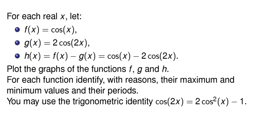 Solved For each real x, let: | Chegg.com