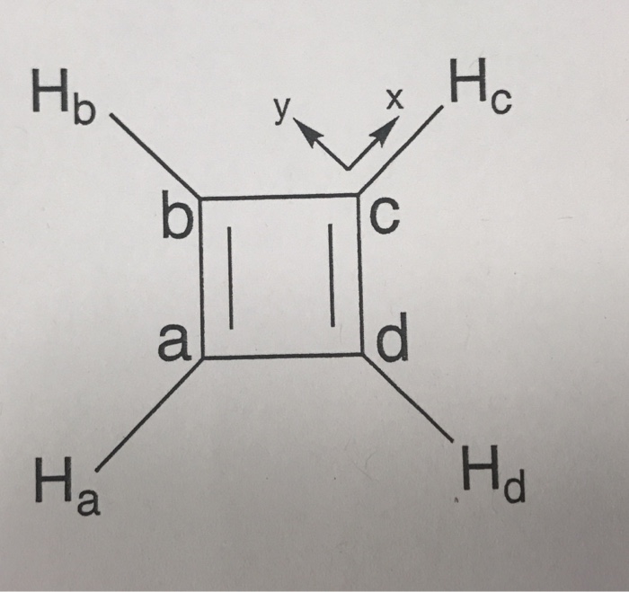 Solved Above is cyclobutadiene of D4h symmetry. | Chegg.com