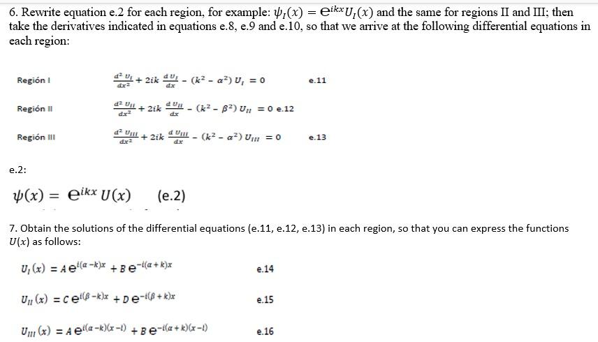 Solved 6. Rewrite equation e. 2 for each region, for | Chegg.com