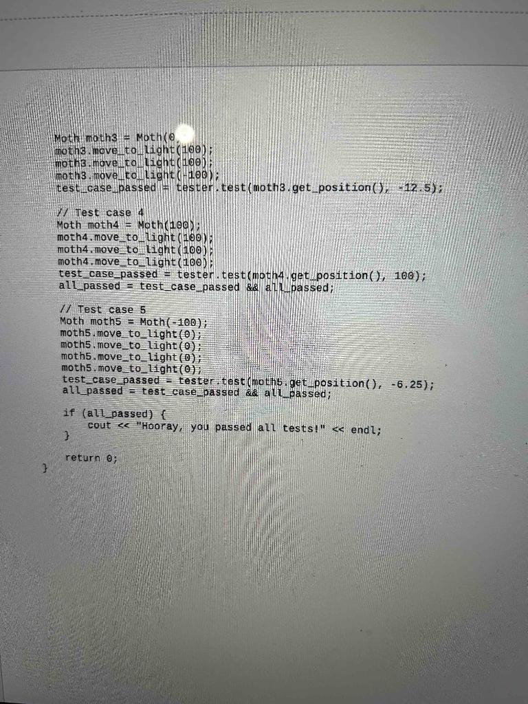 Solved Problem 2: Moth Please turn in moth.h and moth. cpp | Chegg.com