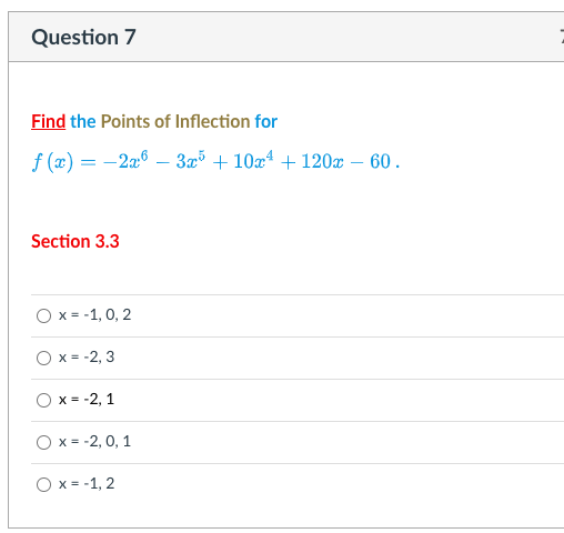 Solved Find the Points of Inflection for | Chegg.com