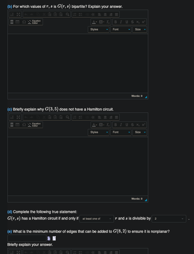 Solved Let G(r,s) be the graph with vertex set | Chegg.com