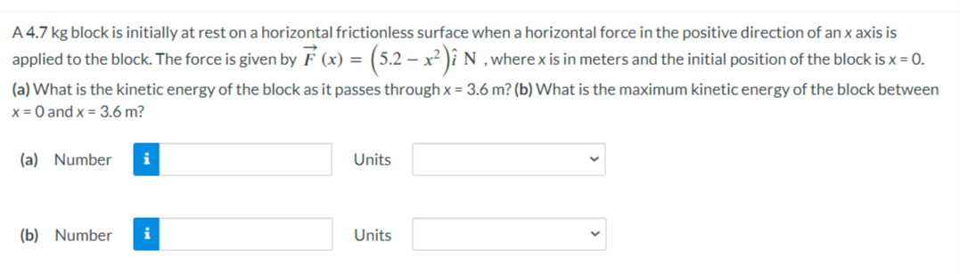 Solved A 4.7 ﻿kg block is initially at rest on a horizontal | Chegg.com