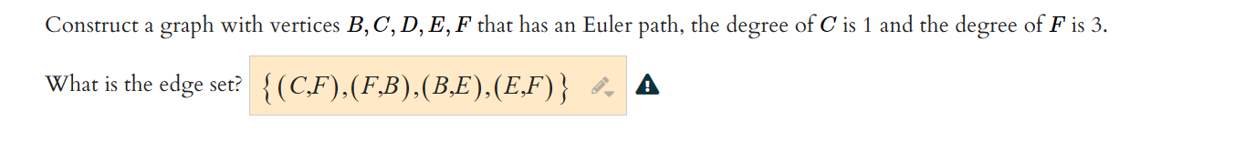 Solved Construct A Graph With Vertices Bcdef That Has An 