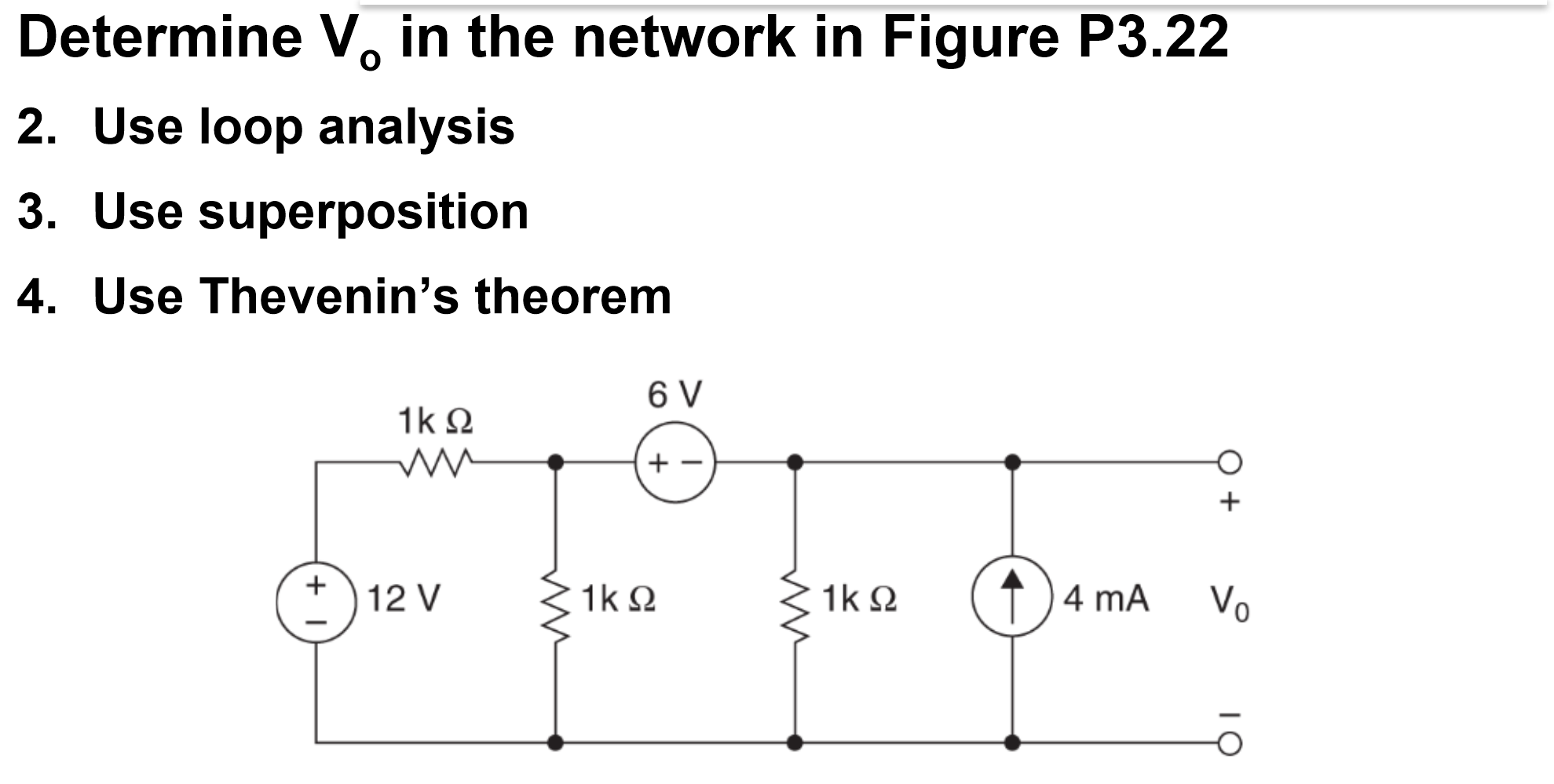Solved Determine \( \mathrm{V}_{\mathrm{o}} \) ﻿in the | Chegg.com