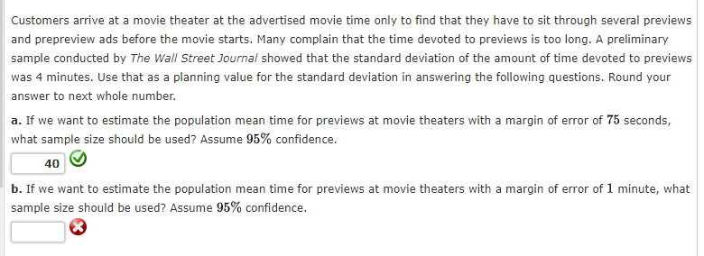 Solved Customers arrive at a movie theater at the advertised | Chegg.com