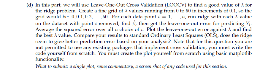 Solved In this problem we will consider the dataset provided | Chegg.com