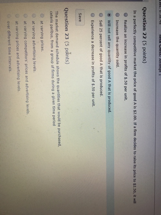Solved Question 21 (5 points) The supply curve reveals the | Chegg.com