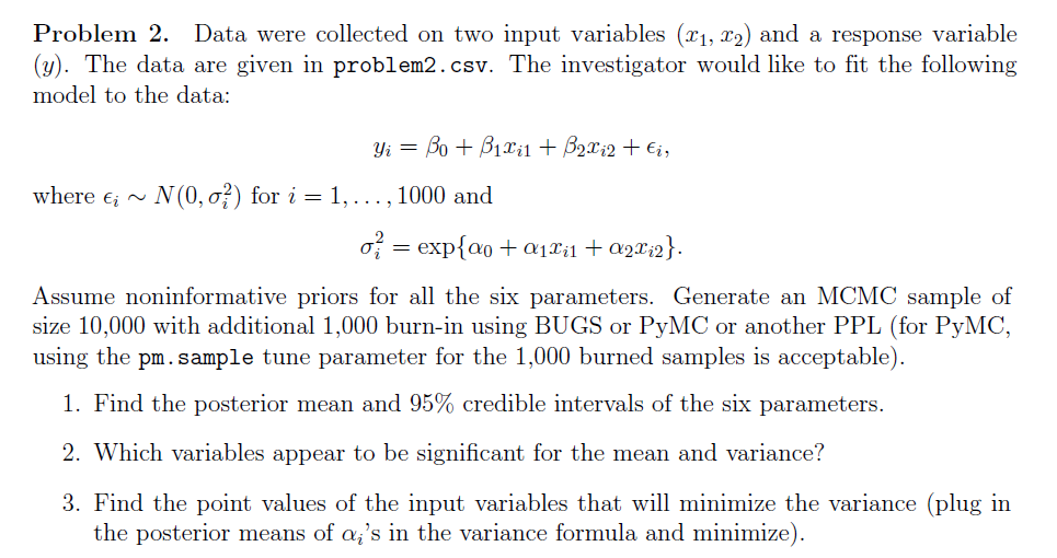 Solved Data Were Collected On Two Input Variables X1 X2
