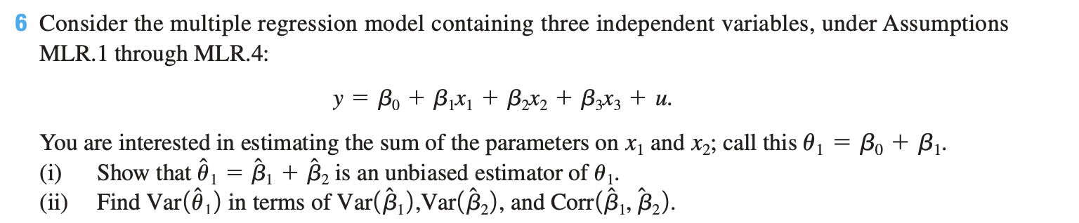 Solved Consider the multiple regression model containing | Chegg.com