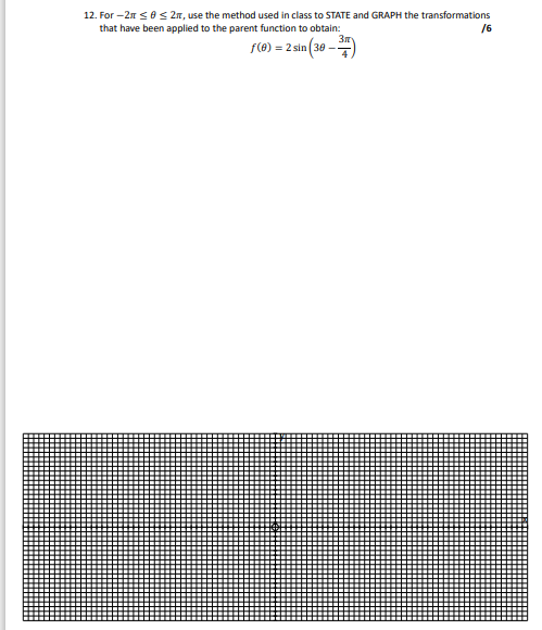 Solved For -2π≤θ≤2π, ﻿use the method used in class to STATE | Chegg.com