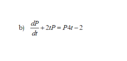 Solved dtdP+2tP=P4t−2 | Chegg.com