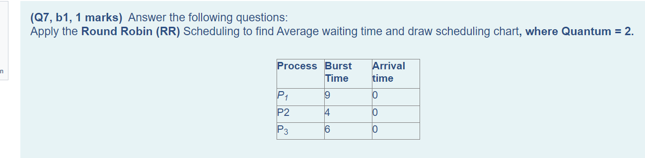 Solved Q7 B1 1 Marks Answer The Following Questions