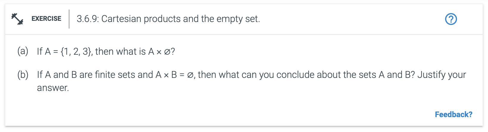 Solved A If A 123 Then What Is A×∅ B If A And B 