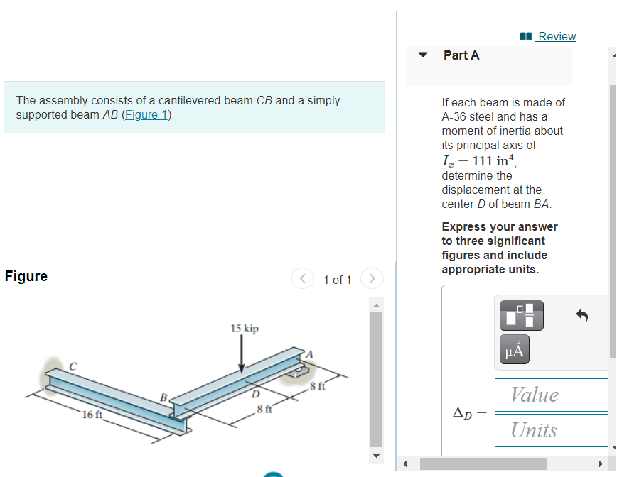 [Solved]: The assembly consists of a cantilevered beam CB
