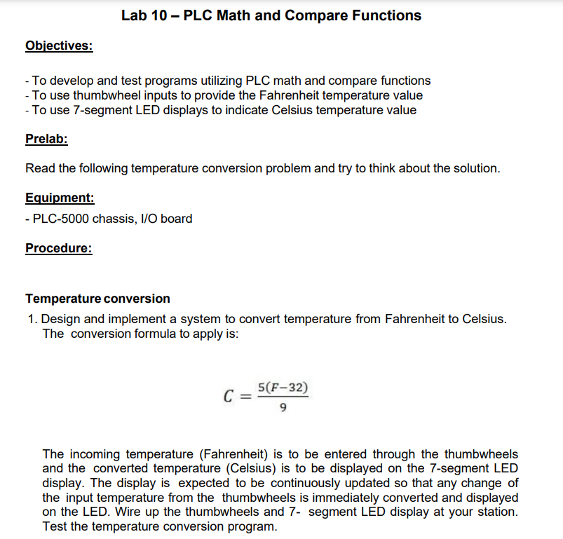 Please create the following plc program using | Chegg.com