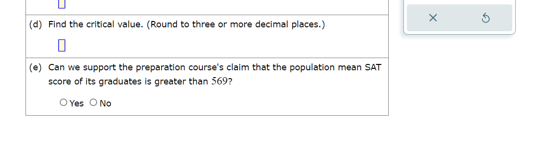 Solved The mean SAT score in mathematics is 569 . The | Chegg.com