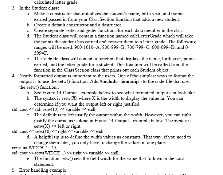 C Programming Class Composition Assignment 
