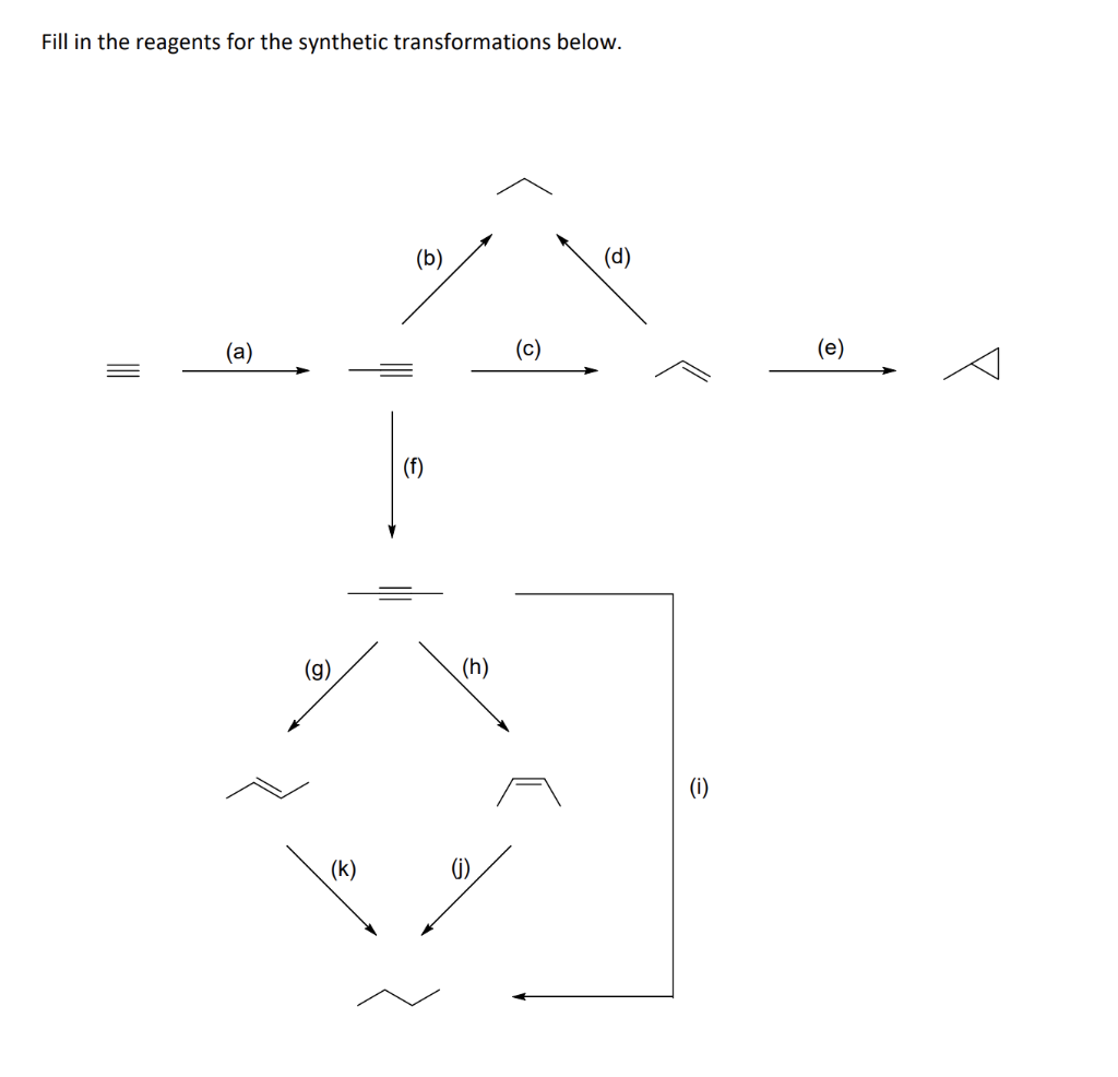 Solved Fill in the reagents for the synthetic | Chegg.com