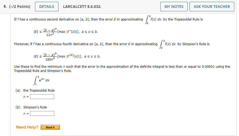 Solved If f has a continuous second derivative on [a,b], | Chegg.com