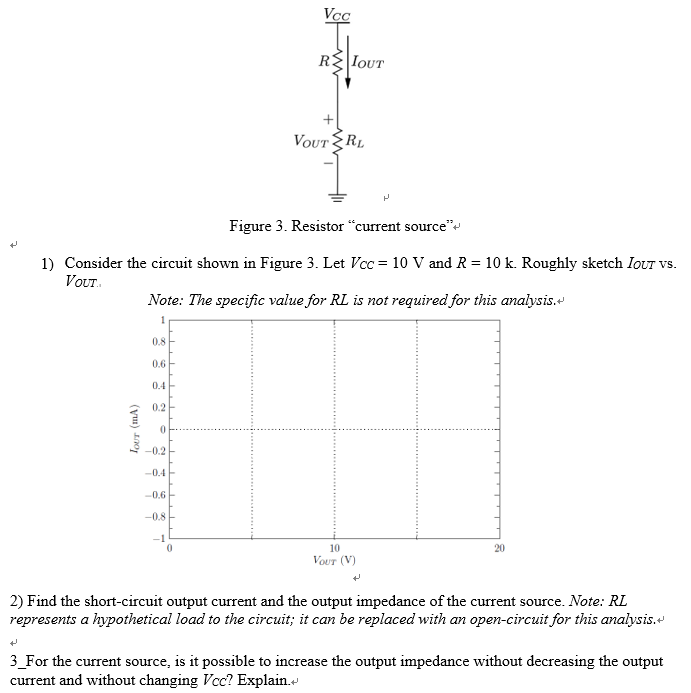 Figure 3. Resistor "current source" + 1) Consider the | Chegg.com