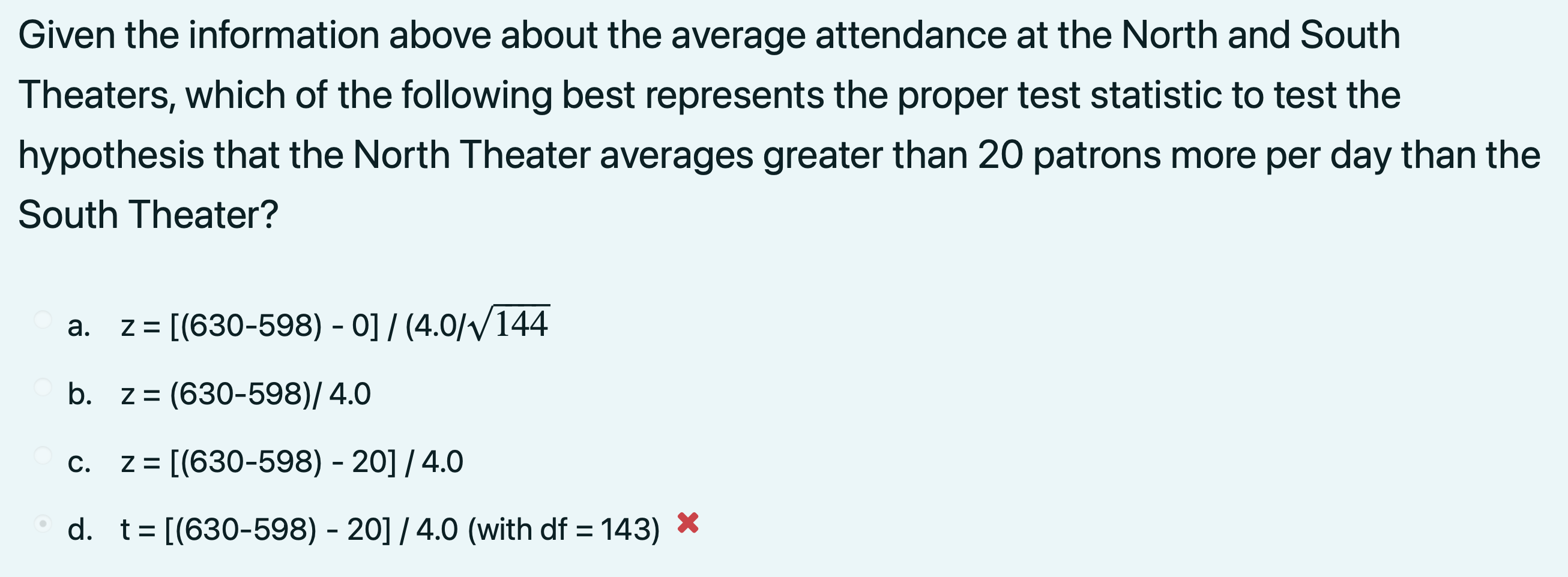 Solved A potential investor conducted a 144-day survey in | Chegg.com