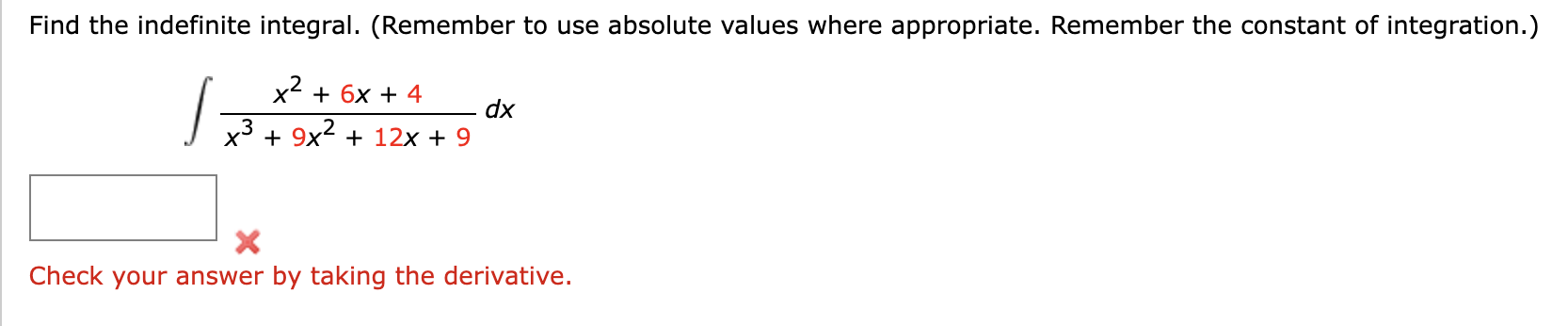 Solved Find the indefinite integral. (Remember to use | Chegg.com