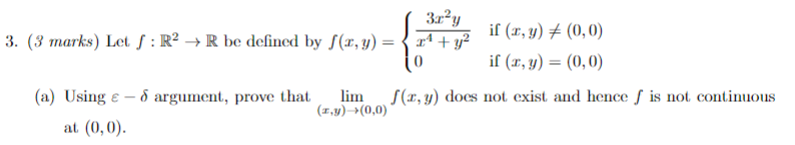 Solved (3 ﻿marks) ﻿Let f:R2→R ﻿be defined by | Chegg.com