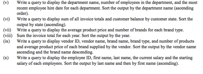 Solved V Write A Query To Display The Department Name 
