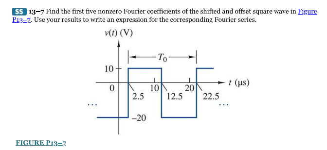Solved SS 13-7 Find the first five nonzero Fourier | Chegg.com