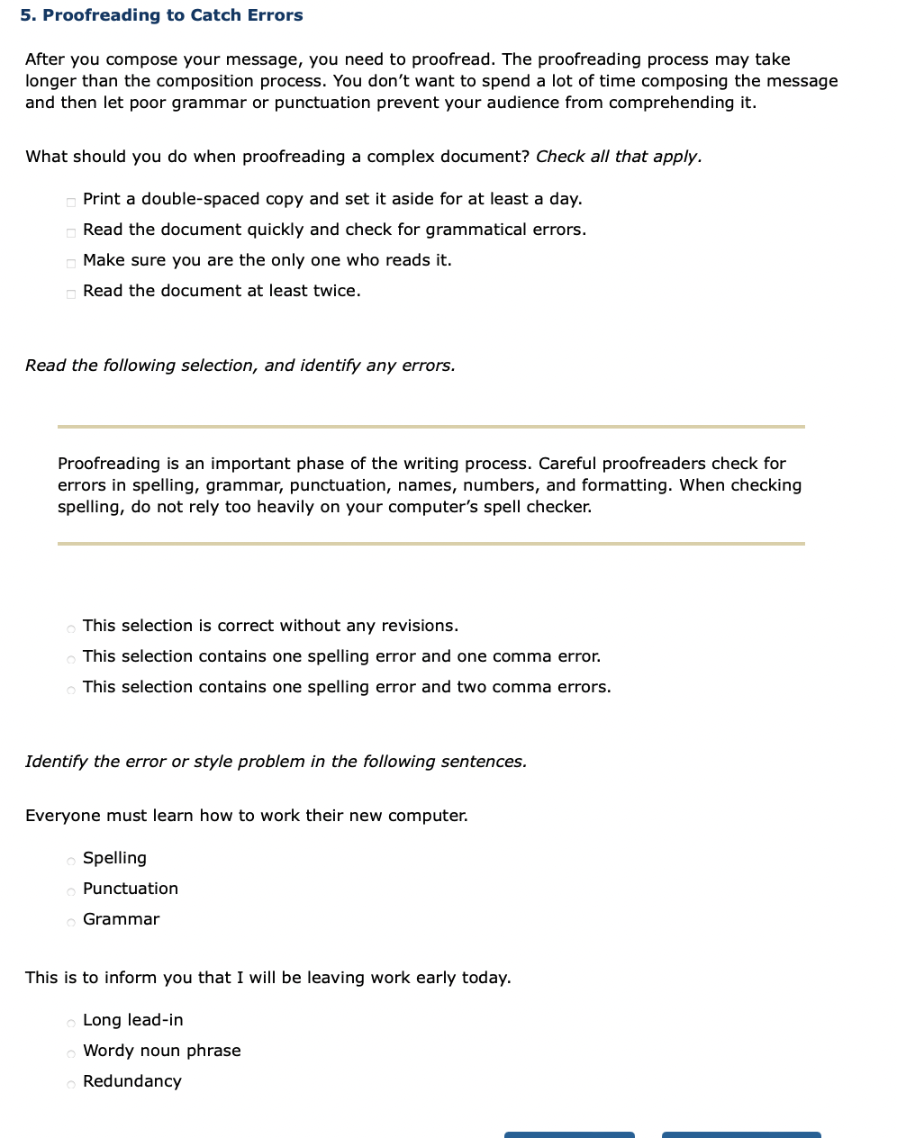 Solved 5. Proofreading to Catch Errors After you compose | Chegg.com