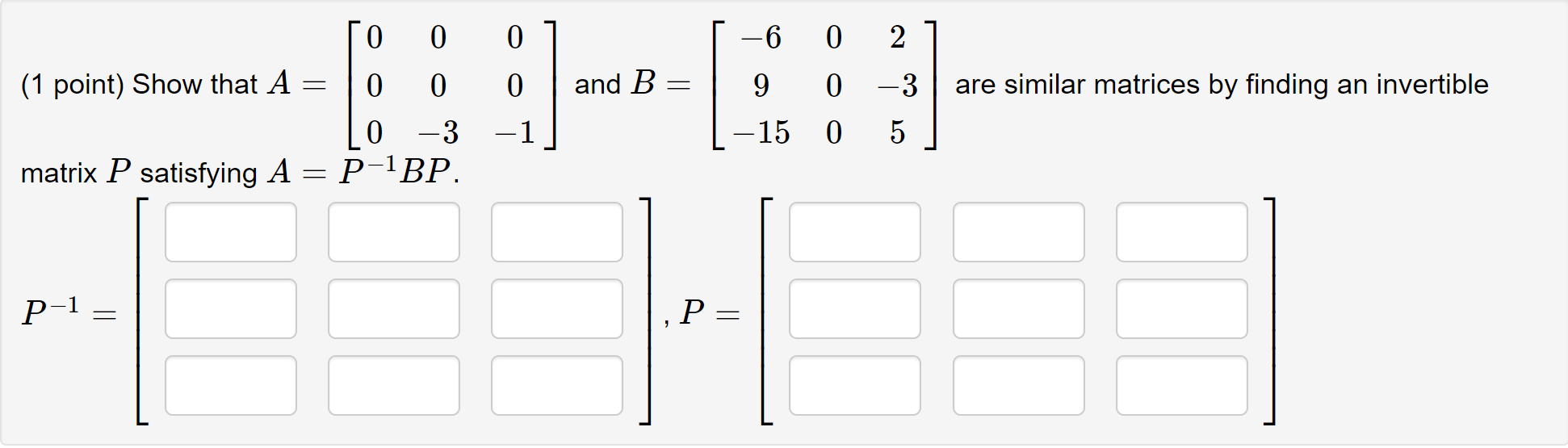 Solved (1 point) Show that | Chegg.com