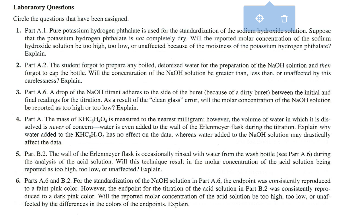 Solved Laboratory Questions Circle the questions that have | Chegg.com