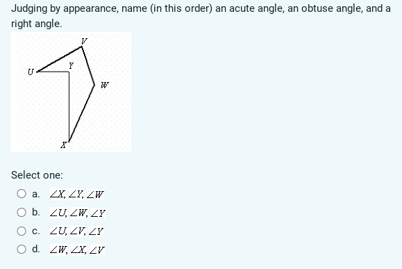 Solved Judging by appearance, name (in this order) an acute | Chegg.com