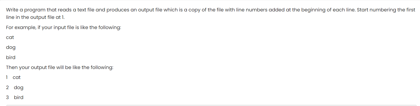 Solved Write a program that reads a text file and produces | Chegg.com
