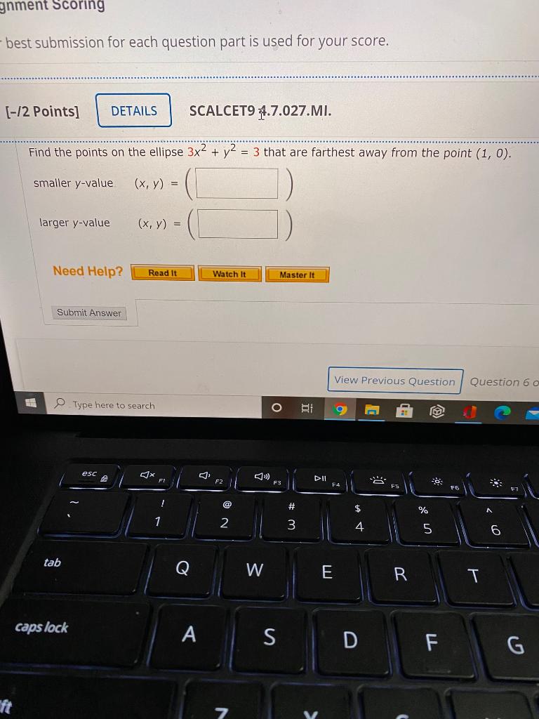 Solved gnment Scoring best submission for each question part | Chegg.com