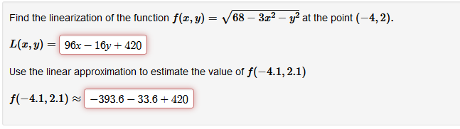 Solved Find The Linearization Of The Function At The Point 