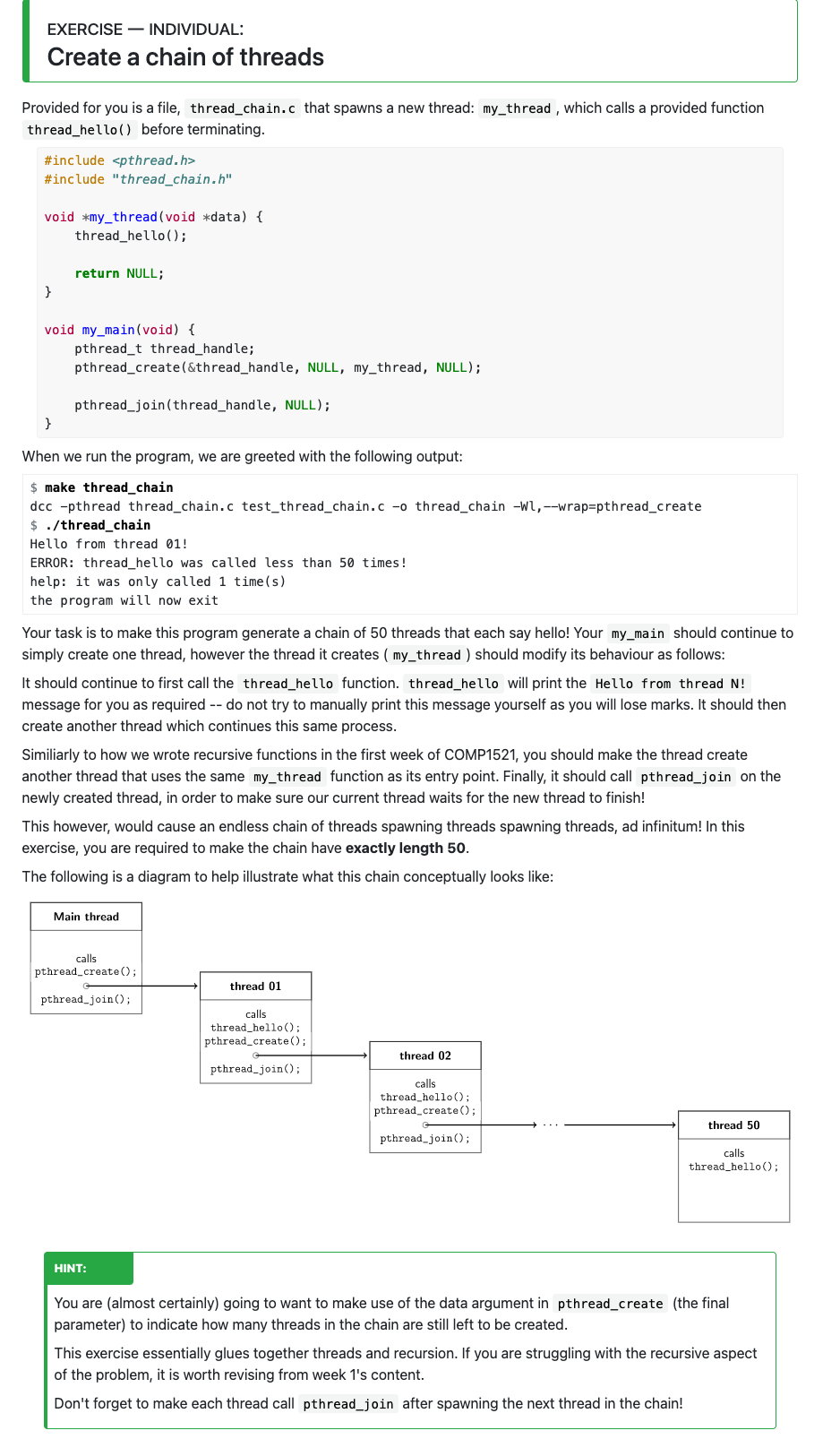 Solved Include Include Threadchainh Void 