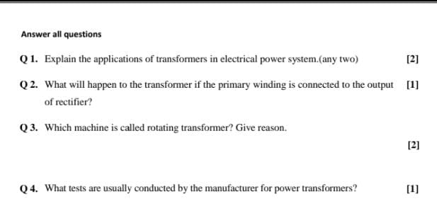 Solved Answer all questions Q 1. Explain the applications of | Chegg.com