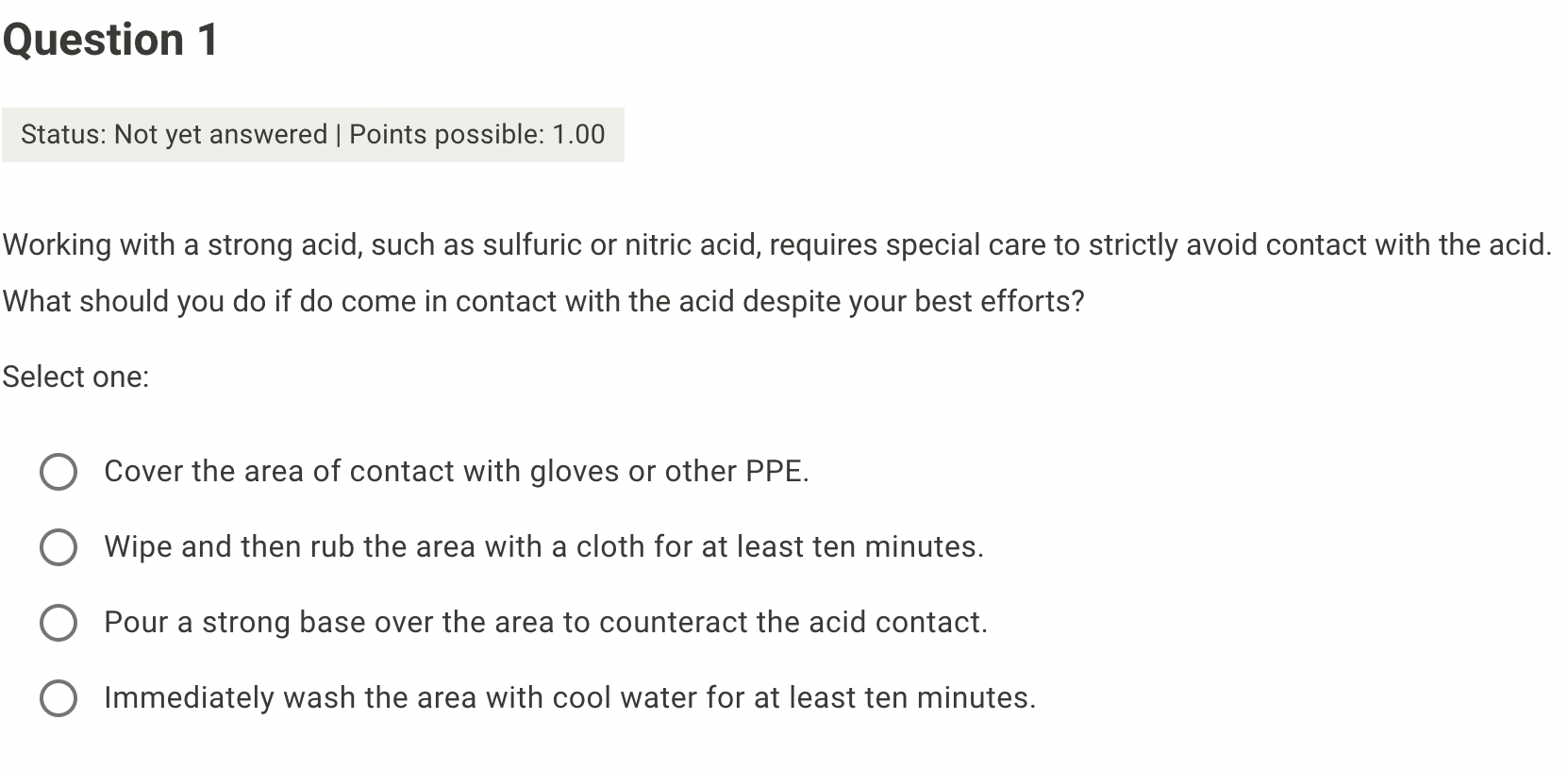 Solved Question 1 Status: Not yet answered | Points | Chegg.com